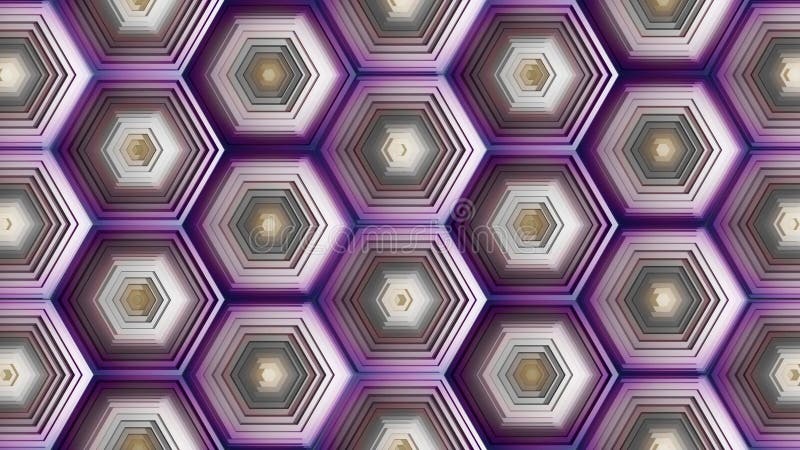 Multiple Three Dimensional Hexagon Shapes Animated Background Stock ...