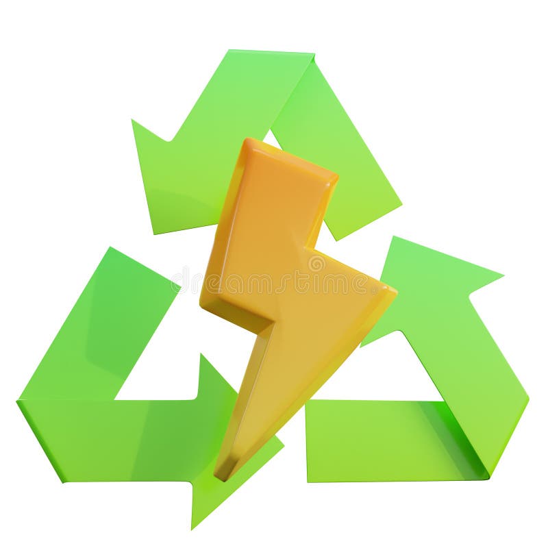 Energy Recycling Symbol Illustration - Eco-Friendly Stock Illustration ...