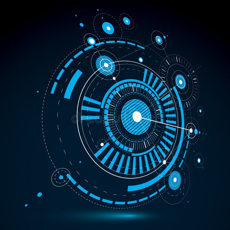 3d Engineering Technology Backdrop. Futuristic Technical Stock ...