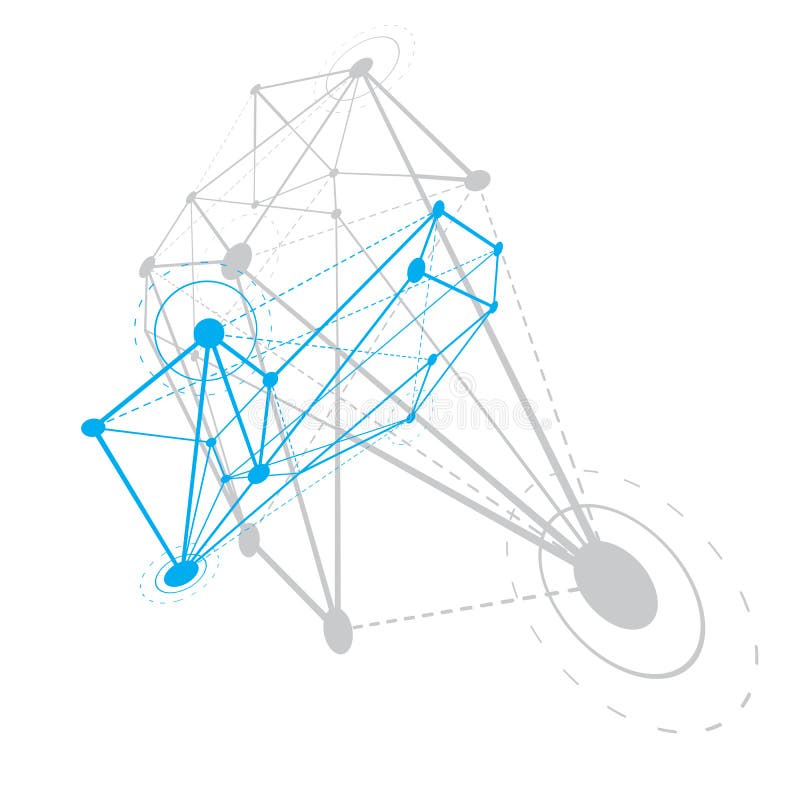 3D Engineering Vector Backdrop, Abstract Polygonal Shape. Construction ...