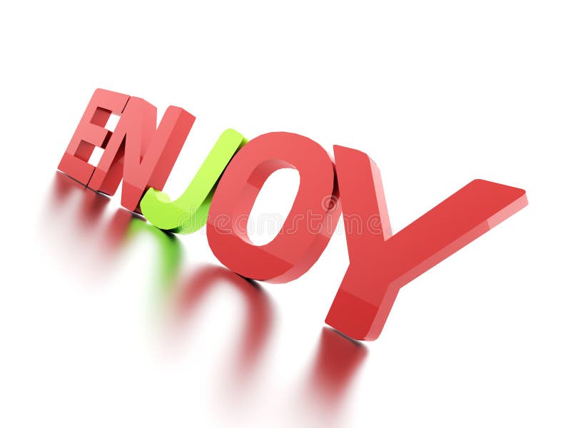 Enjoy Life Shows Live Joyful and Happiness Stock Illustration ...