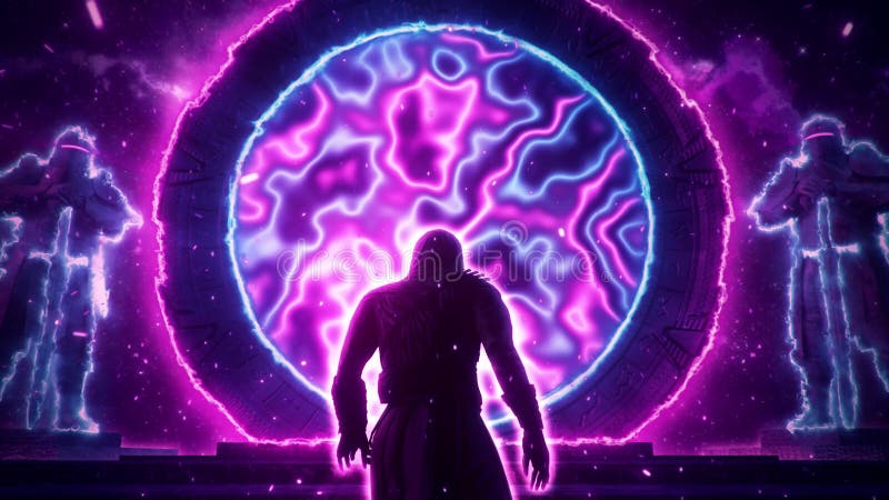 3D Blue Epic Portal To Next Dimension VJ Loop Background Stock Footage ...