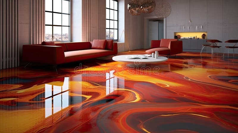 3D Epoxy Floors Transforming Your Space with Vibrant Designs Stock ...