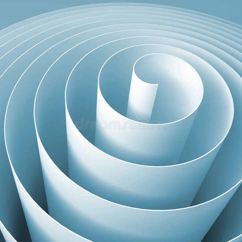 3d Espiral Azul, Ejemplo Digital Abstracto Cuadrado Stock de ...