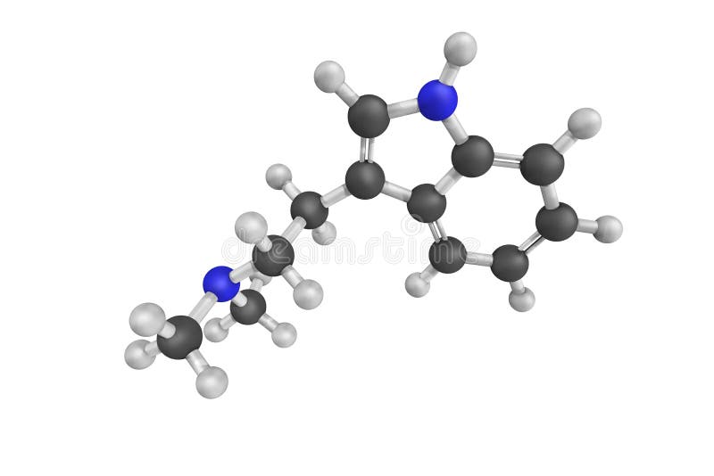 N, N-Dimethyltryptamine Es Una Psicodélica Ilustración del Vector ...