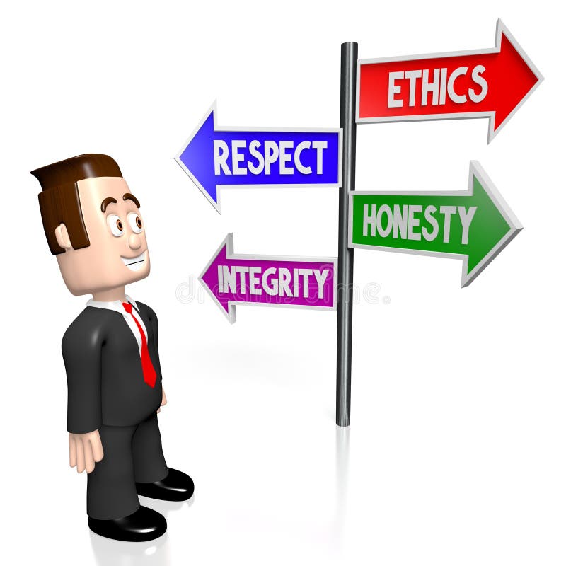 Integrity Or Ethics Concept Stock Illustration - Illustration of ...