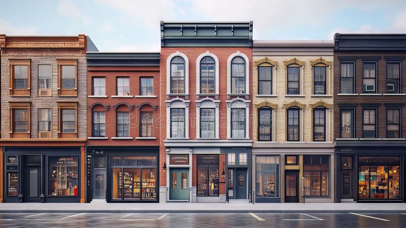 2D European Complex of Apartment Buildings Stock Illustration ...