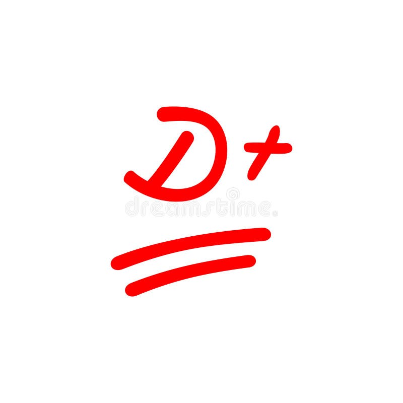 Grading System a . Grades for School Sign. Exam Result Written in Red ...