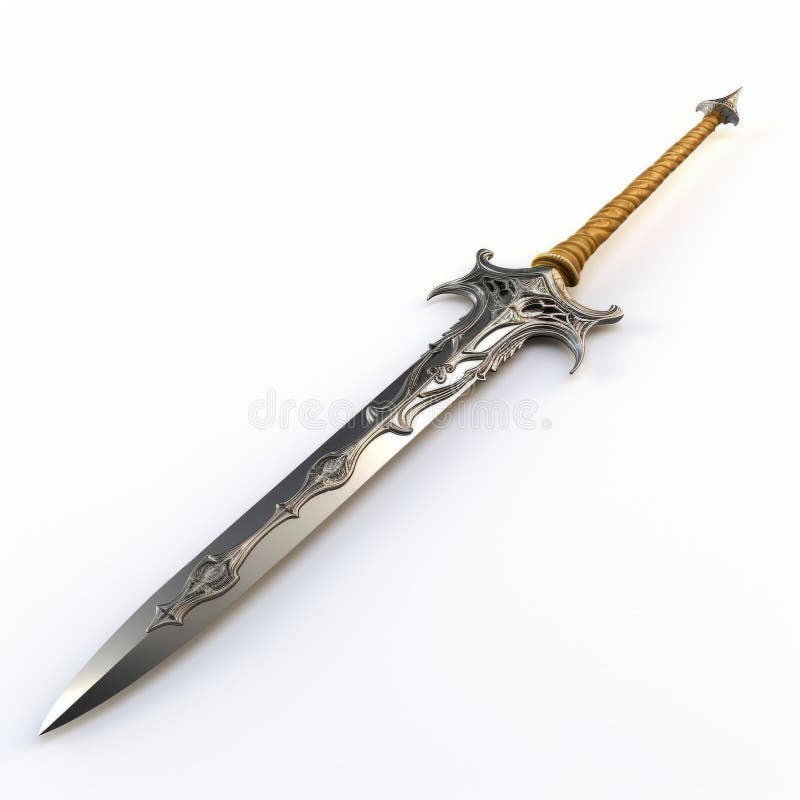 3d Excalibur Sword - Realistic Hyper-detailed 3d Model Stock ...