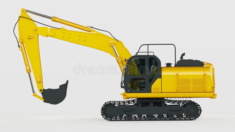 3d excavator stock illustration. Illustration of build - 215421118