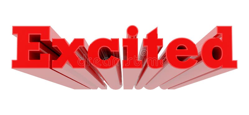 Excited Word Wallpaper Happy Word Good Wish Positive Blocks Letters