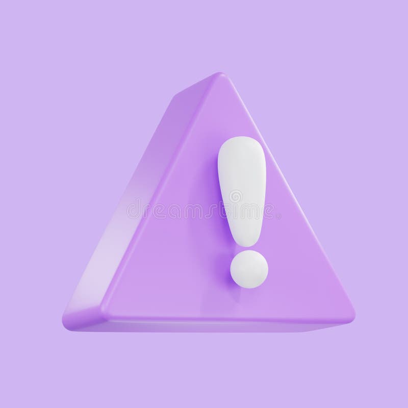 3d Exclamation Icon Sign or Attention Caution Mark. Exclamation Mark ...