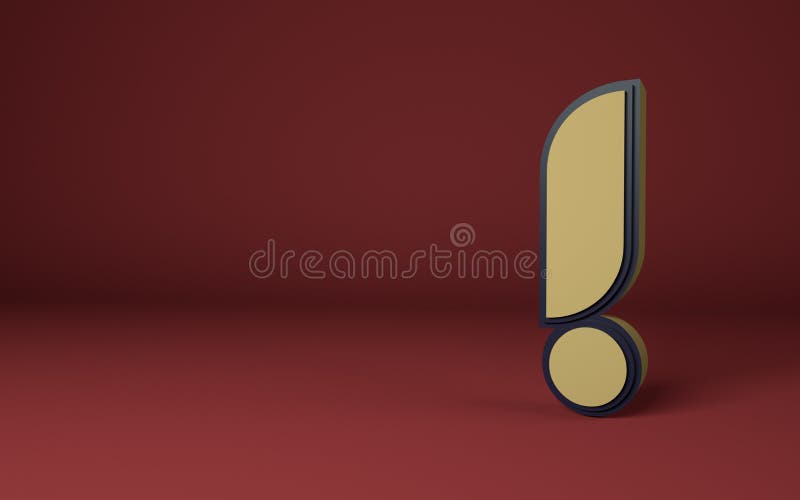 3D Exclamation Mark Banner Background Stock Illustration - Illustration ...