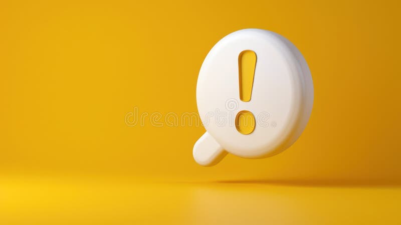 The 3D Exclamation Mark Icon. AI Generated Stock Image - Image of ...