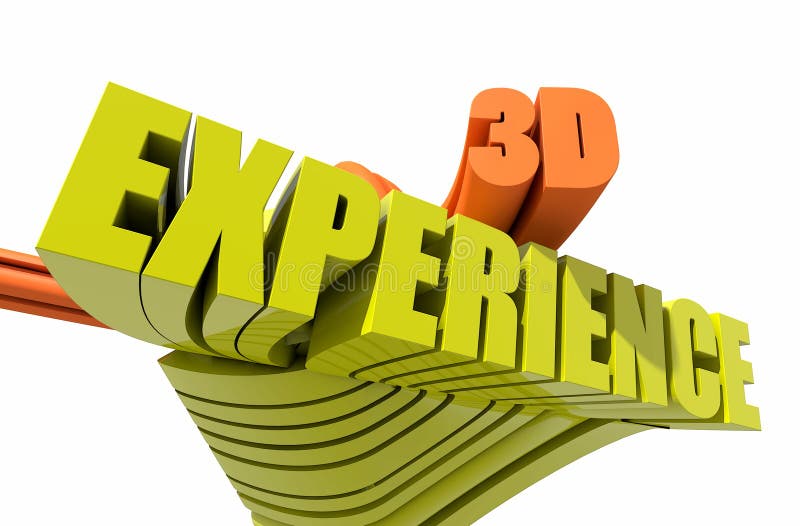 3d experience stock illustration. Illustration of white - 33058457