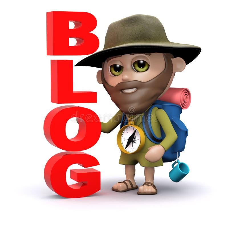3d Explorer has a blog stock illustration. Illustration of online ...