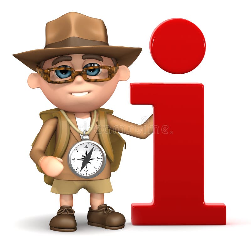 3d Explorer information stock illustration. Illustration of adventure ...