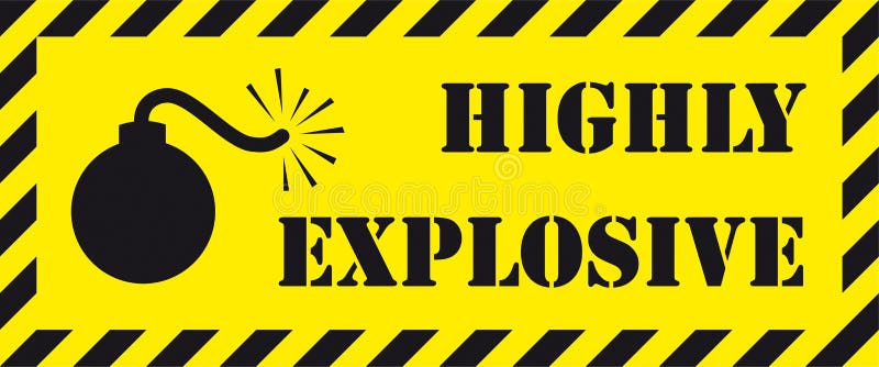 D'explosif Panneau Indicateur Fortement Illustration de Vecteur ...