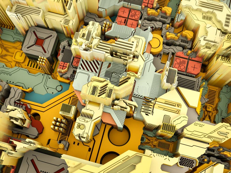 3D Extrusion Technology stock illustration. Illustration of futuristic ...