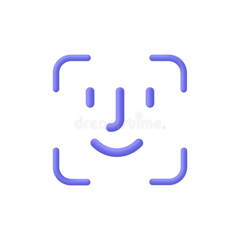 3D Face Recognition Illustration. Concept of Facial Recognition, Face ...