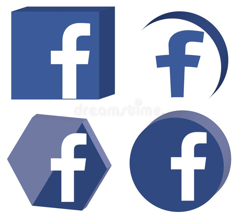 New Vector Logo Social Media Icon - Original Facebook Logo Editorial ...
