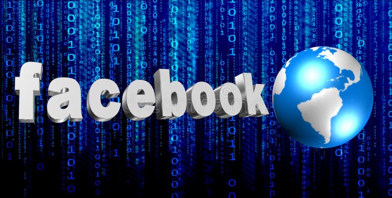 3D Facebook Sign editorial stock photo. Illustration of code - 99679748