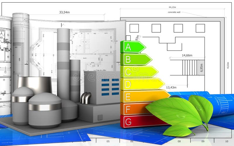 Factory blueprints stock illustration. Illustration of blue - 30080504