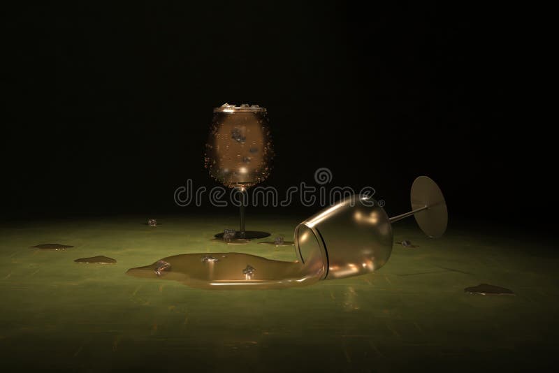 3 D the fallen glass stock photo. Image of lighting - 225261268