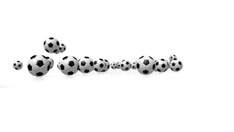 Falling Soccer Balls Motion Graphics with Green Screen Background Stock ...