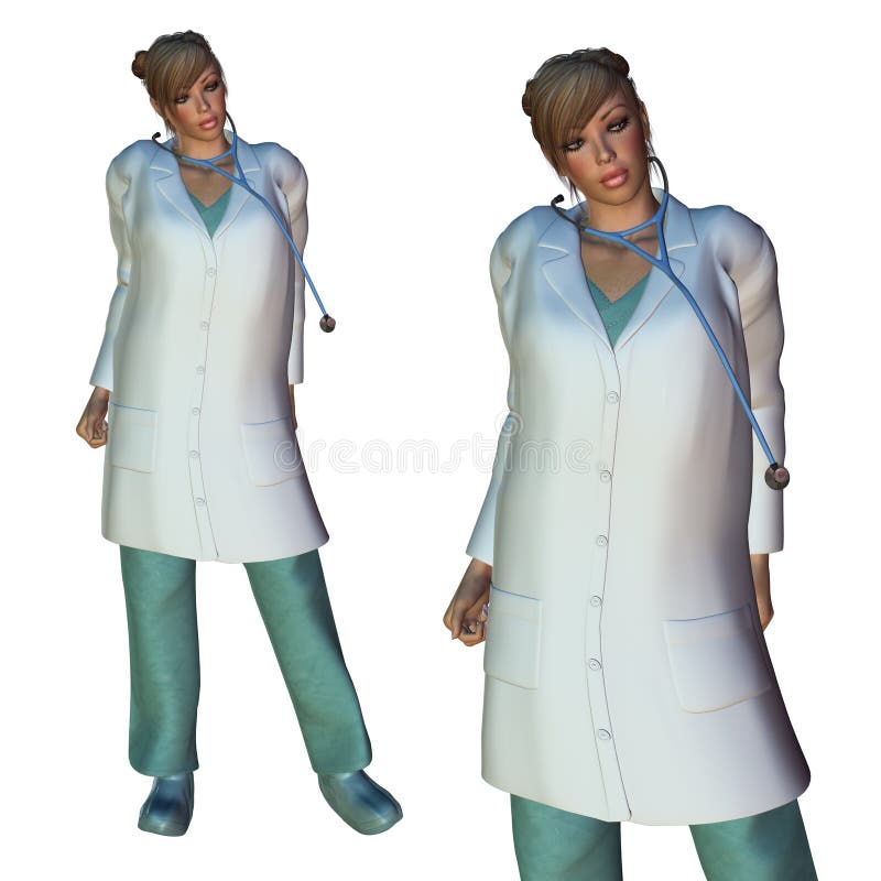 3d Female doctor stock illustration. Illustration of office - 37455741