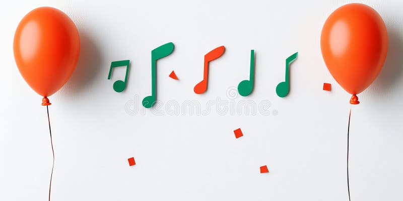 3D Festive Musical Carnival Frame with Colorful Tones Stock ...