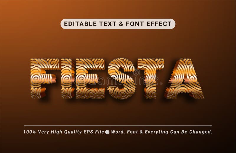 Fiesta Text in Lettering Style. Sticker with Hat and Gradient. Vector ...