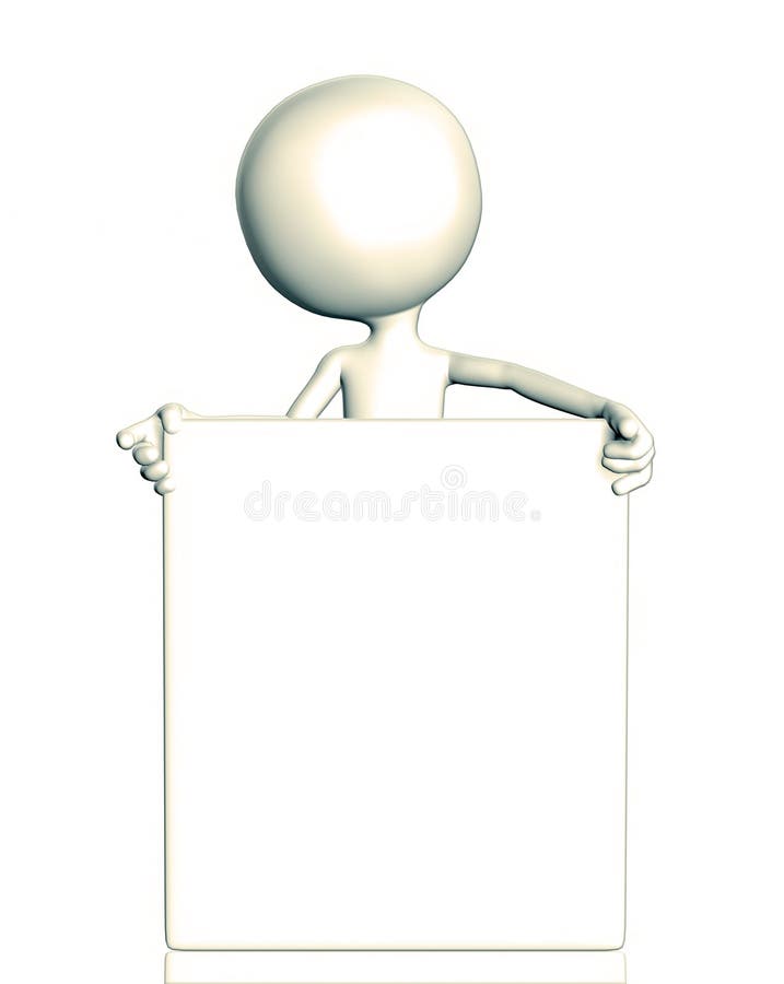 Figure Holding Blank Sign stock vector. Illustration of script - 31173526