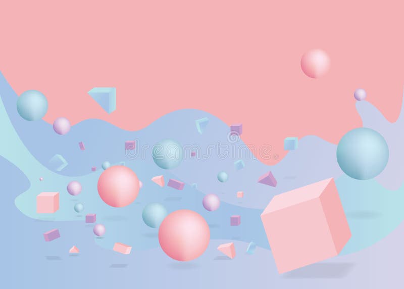 3d Figures Realistic Vector Primitives Composition Stock Vector ...