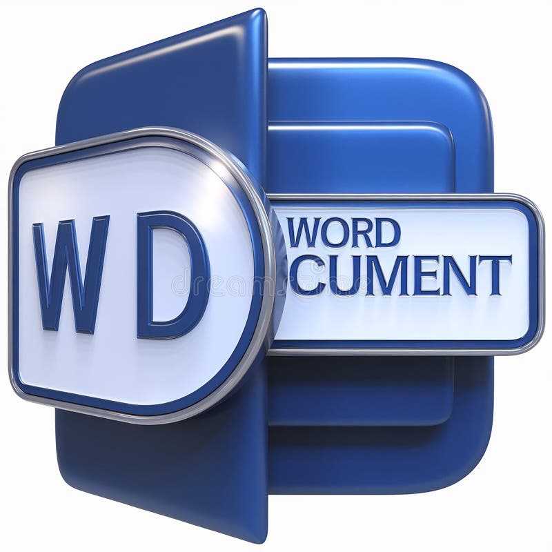 3d File Doc Icon. Minimal Word Document Icon. Document Form. Business ...