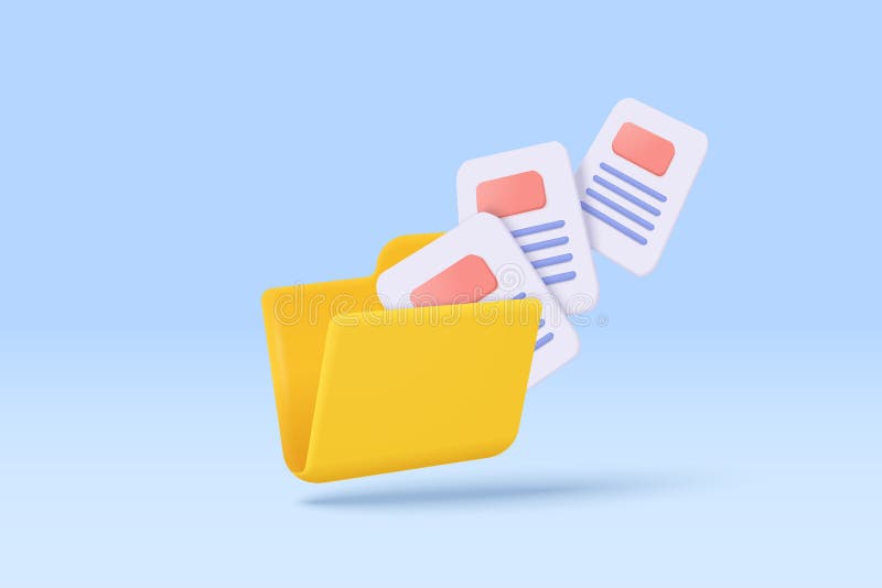 3d File Transfer Of Document In Folder File Transfer Encrypted Form Connection Docs