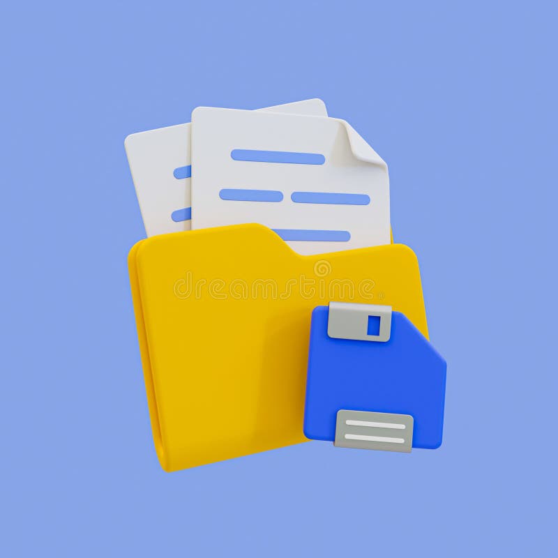 3d File Warning. Paperwork Warning. Document with a Yellow Exclamation ...