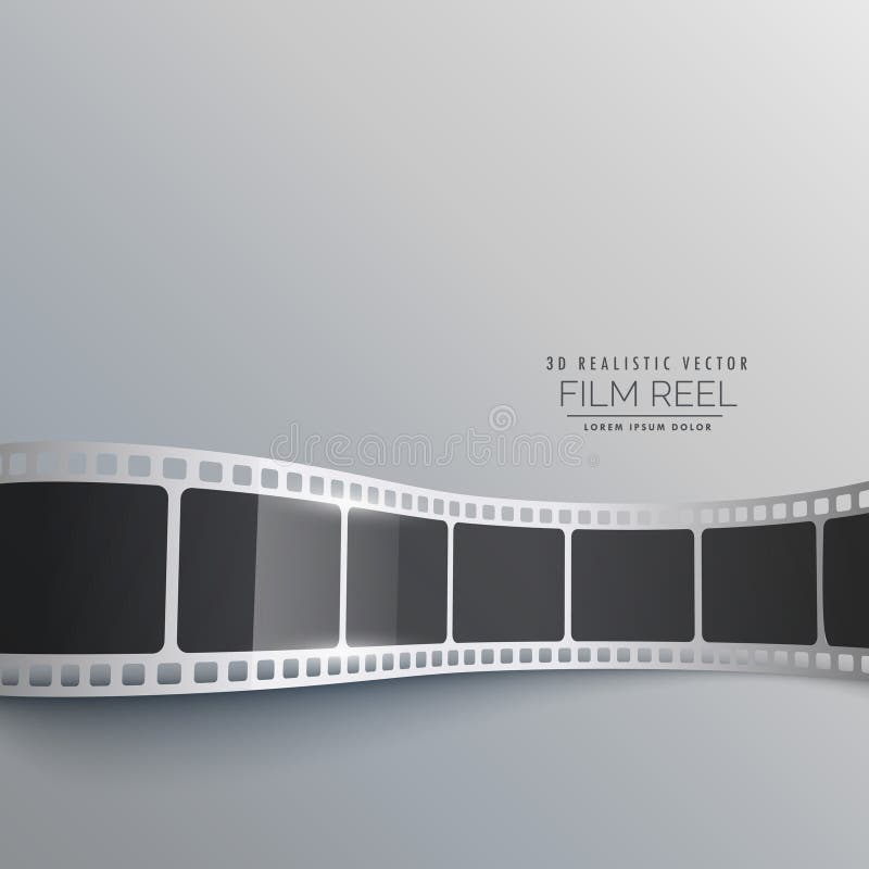3d Film Reel Strip Vector Set Stock Vector - Illustration of realistic ...