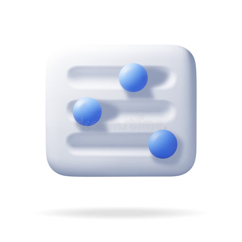 3D Filter Button Icon Isolated on White Stock Vector - Illustration of ...