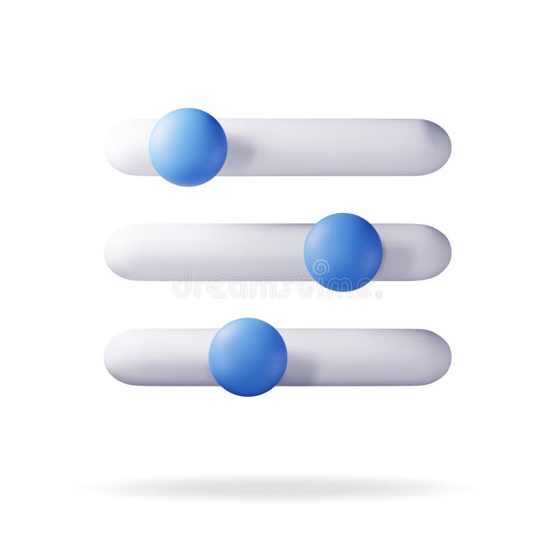 3D Filter Button Icon Isolated on White Stock Vector - Illustration of ...