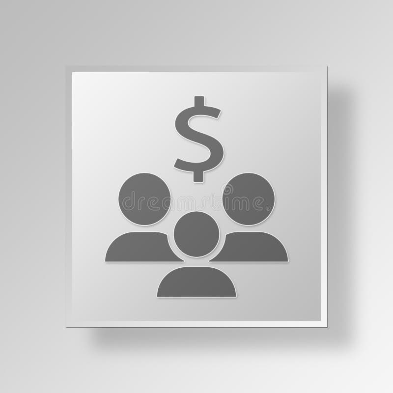 3D Finance Icon Business Concept Stock Illustration - Illustration of ...