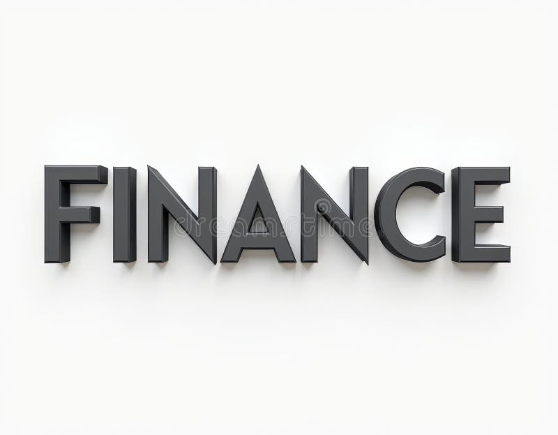 3D Finance Text on a Light Background. Stock Illustration ...