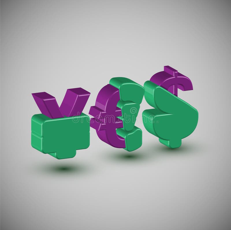 3d Financial Characters Forming Stock Vector - Illustration of alphabet ...