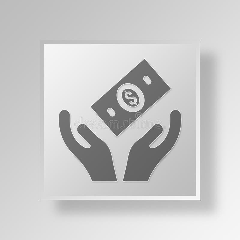 3D Financial Support Icon Business Concept Stock Illustration ...