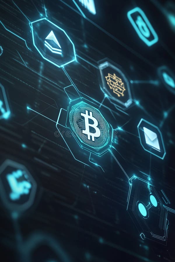 A 3D Fintech Logo Placed Over a Networked Background Featuring Nodes ...