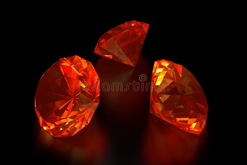 3D Fire Diamonds stock illustration. Illustration of crystals - 31639596