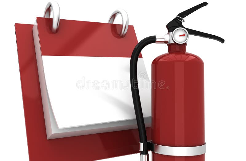 3D Fire Extinguisher Fire Alarm Stock Illustration - Illustration of ...