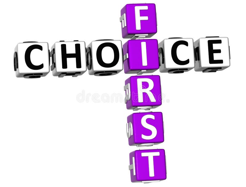 FIRST CHOICE Written Word on Red Stamp Sign Stock Illustration ...