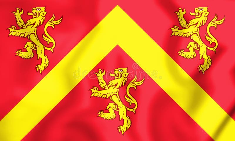 Anglesey County Of Wales Flag Textile Cloth Fabric Waving On The Top ...
