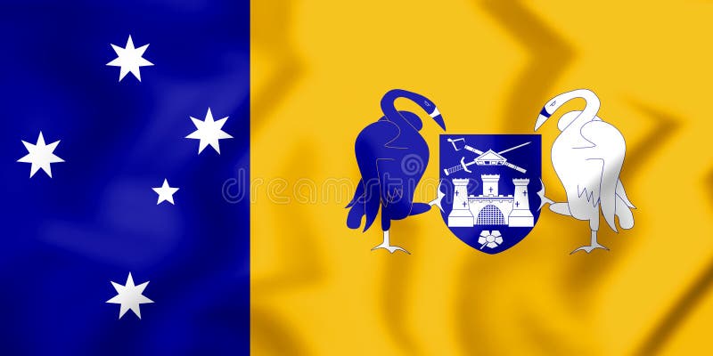 3D Flag of Australian Capital Territory. Stock Illustration ...